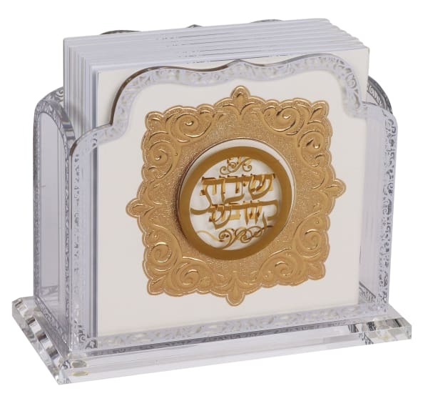 Acrylic Bencher & Zemiros Holder / Royal Design 6.5X5X3" with 6 Zemiro ...